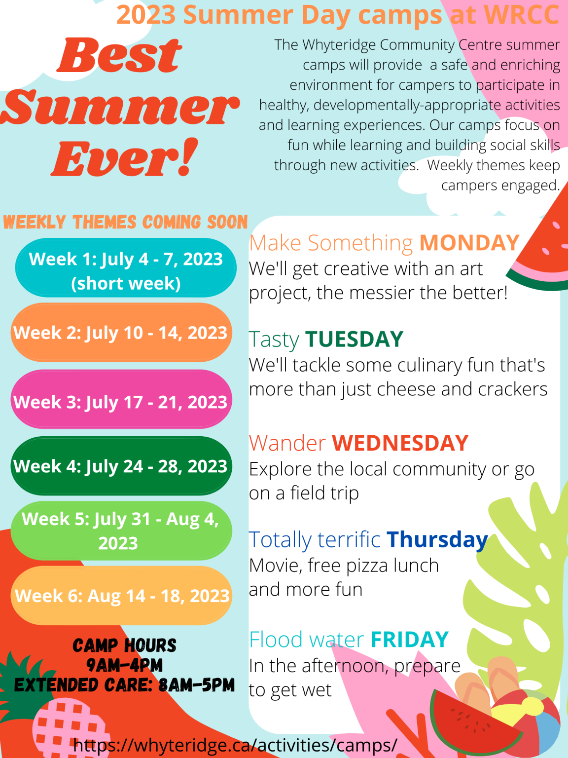 Sport and Recreation Summer Camps 2023 (ages 6-12) – Whyte Ridge ...